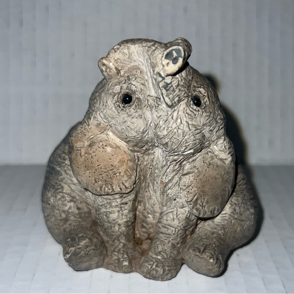 stone critters | Art | Vtg 991 Baby Elephant Pair Stone Critters ...